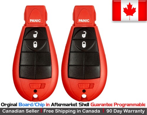 2 OEM Red Replacement Keyless Entry Remote Key Fob For Chrysler Dodge ...