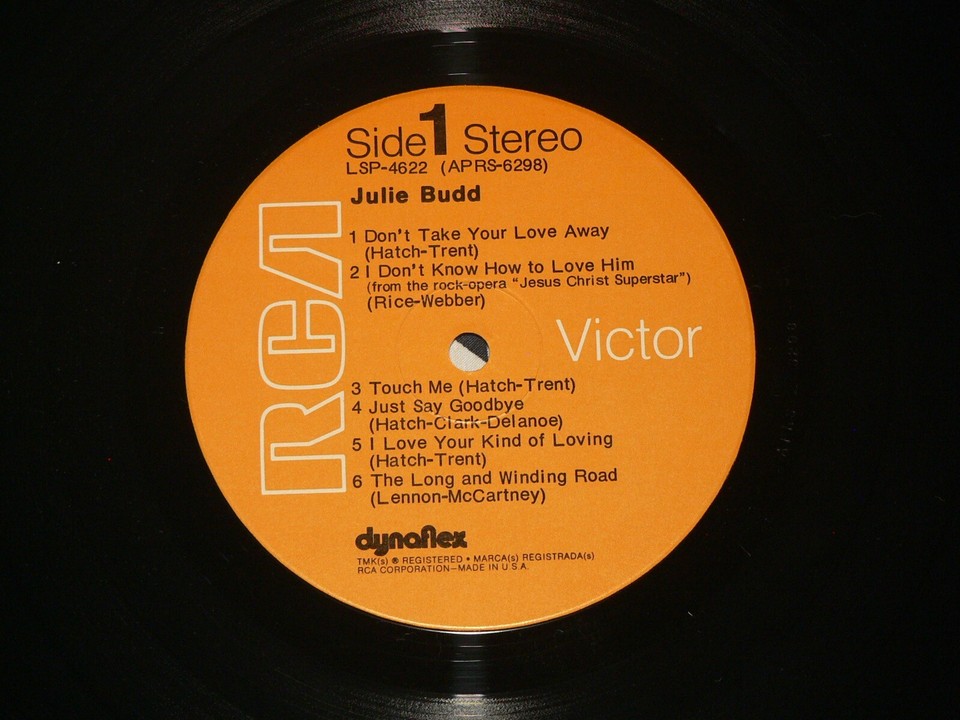 JULIE BUDD S/T 1971 RCA LSP-4622 1st Pop Rock Jazz Vocal Vinyl LP TONY ...