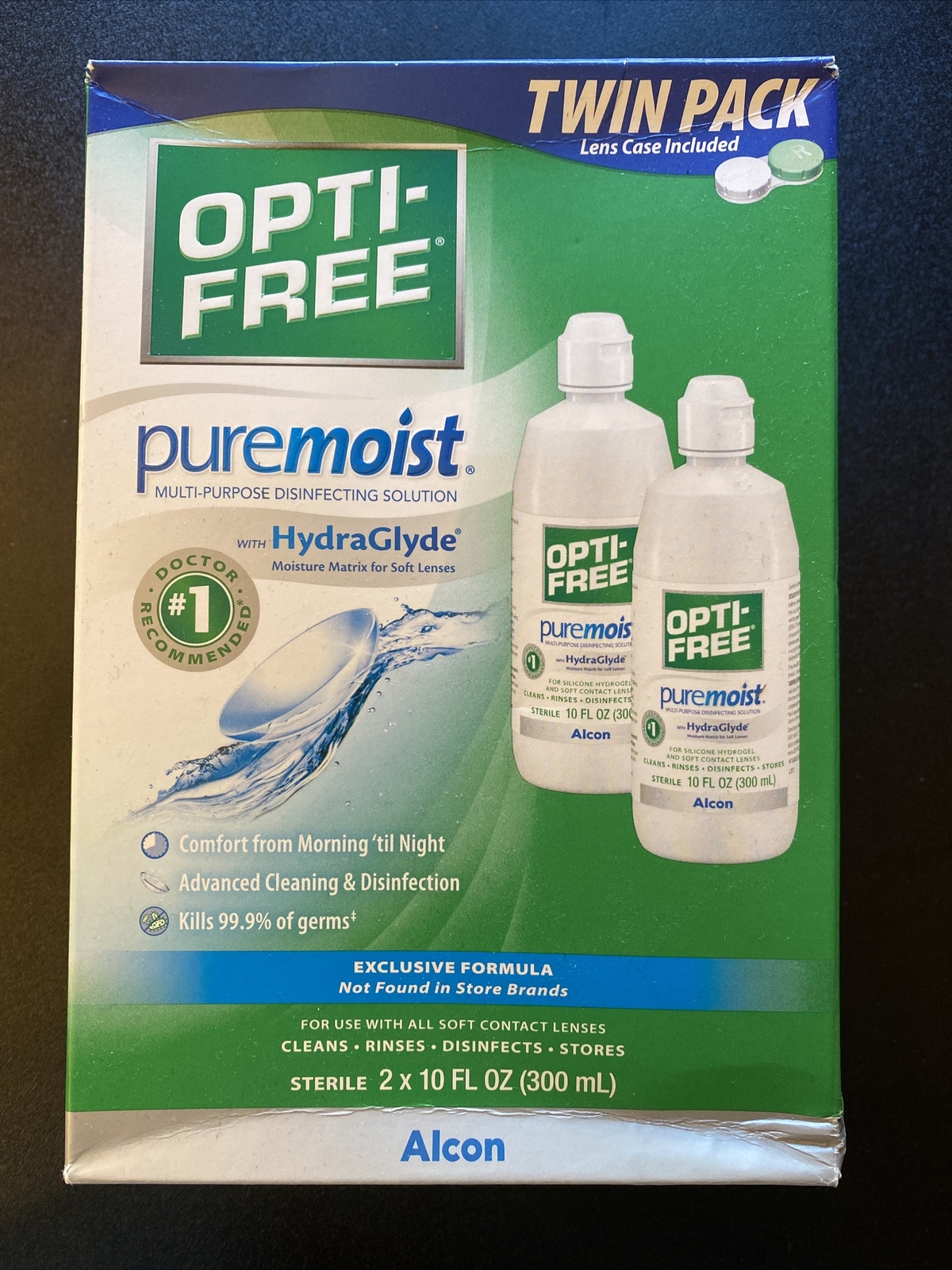 OPTI-FREE Puremoist Multi-purpose Contact Lens Solution, Twin Pack EXP ...
