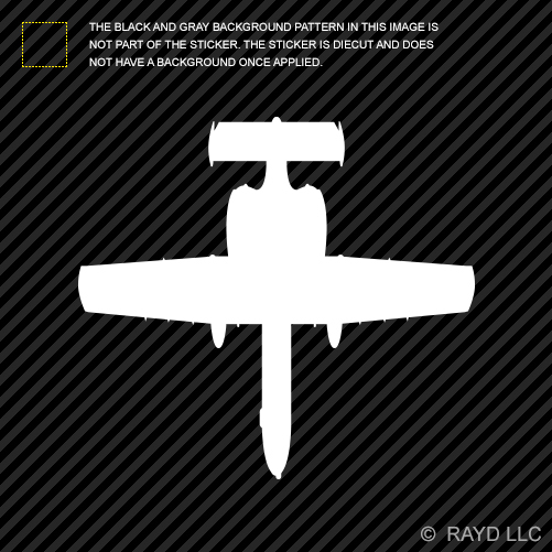 (2x) Top View A-10 Thunderbolt II Sticker Die Cut Decal Self Adhesive ...