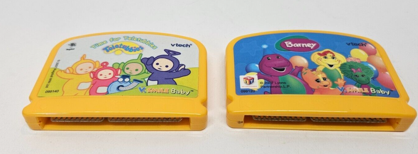 VTECH: Vsmile Baby: LOT 2 TELETUBBIES & BARNEY *CART ONLY & FREE ...