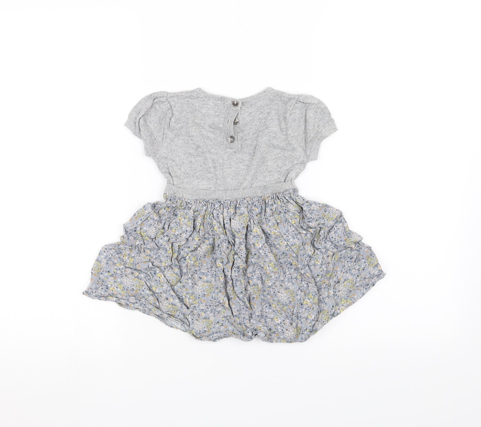NEXT Baby Grey Floral Cotton Blend A-Line Size 18-24 Months | eBay UK