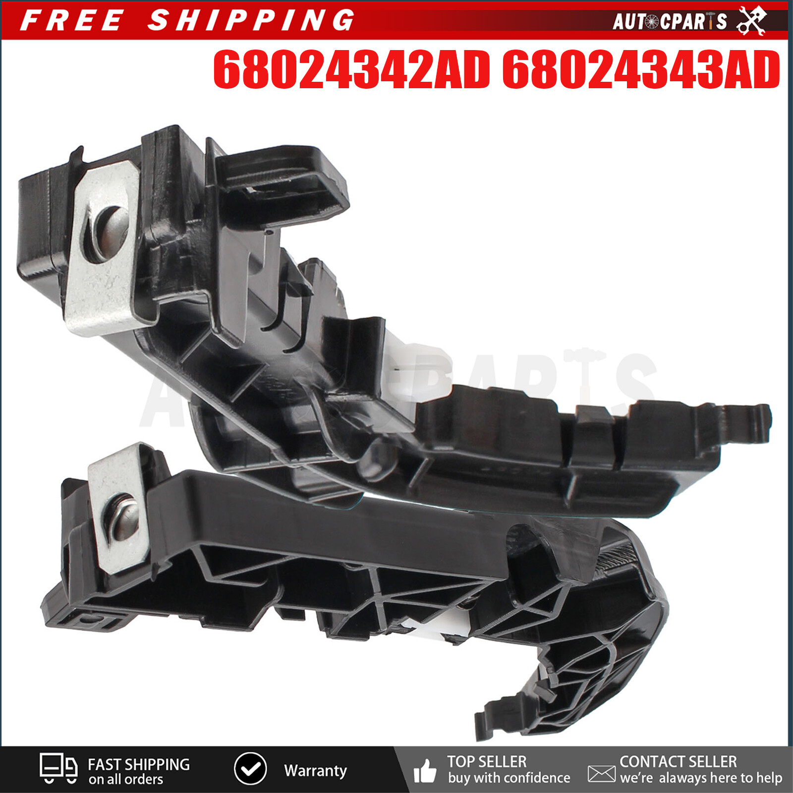 Bumper Support Brackets For Dodge Challenger 2008-2021 Front 68024342AD ...