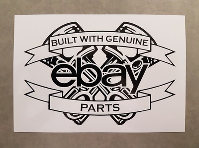 Built With Genuine Ebay Parts - Large - Funny sticker for car or ...
