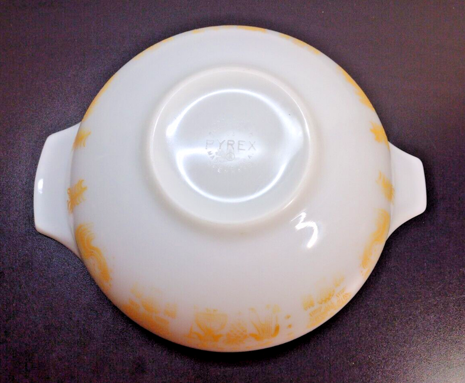 VINTAGE PYREX # 444 PUMPKIN ORANGE AMISH BUTTERPRINT CINDERELLA BOWL 4 ...