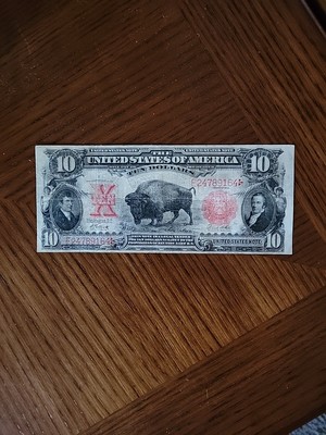1901 $10 Bison Buffalo note. 🦬 United States Legal Tender. No Pinholes ...