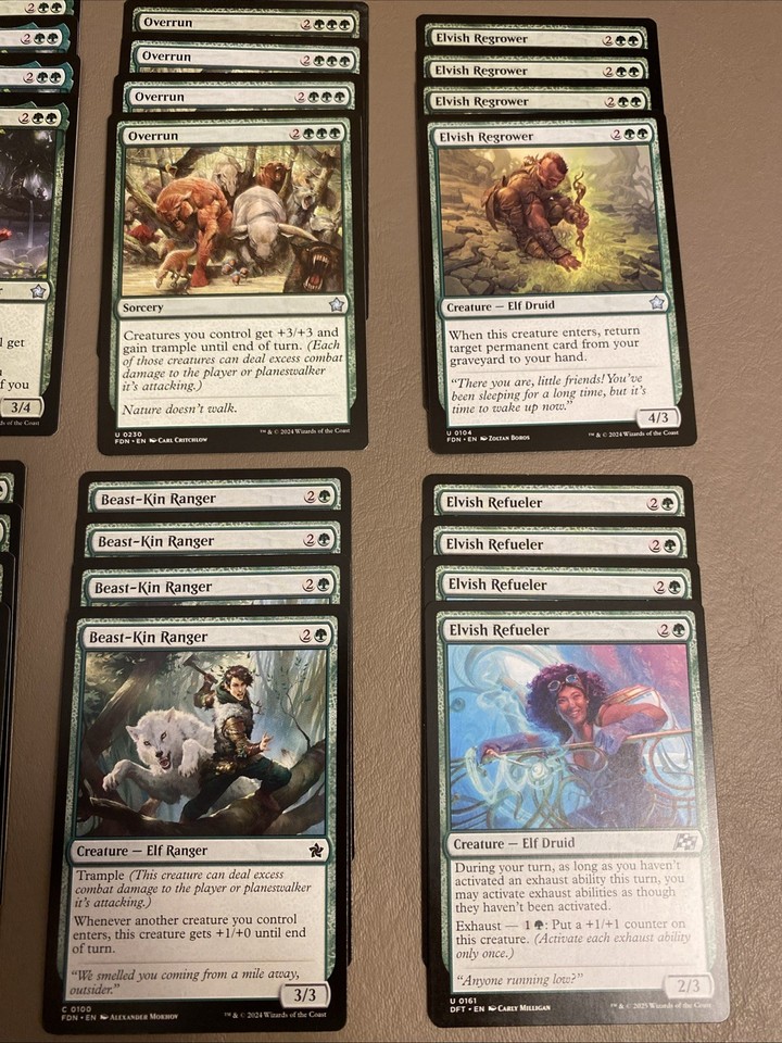 Mono Green Elf Standard Legal Deck Custom 60 Card Deck - Magic The ...
