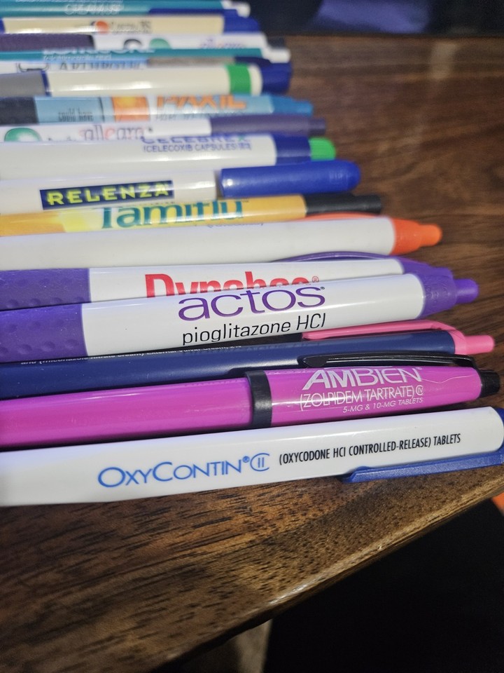 Pharmaceutical Drug Rep Advertising Pens Oxycontin Ambien, Lot Of 17 | eBay