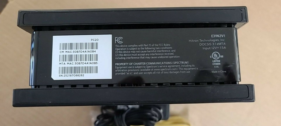 A lot 10 Hitron DOCSIS 3.1 eMTA Cable Modem Model E31N2V1 with ac and ...