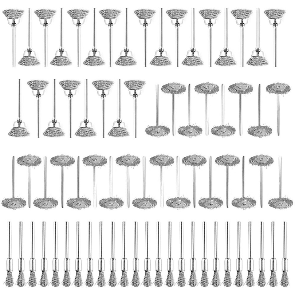 75PCS Wire Wheels Pens Brushes Set Kit for Dremel Accessories for ...