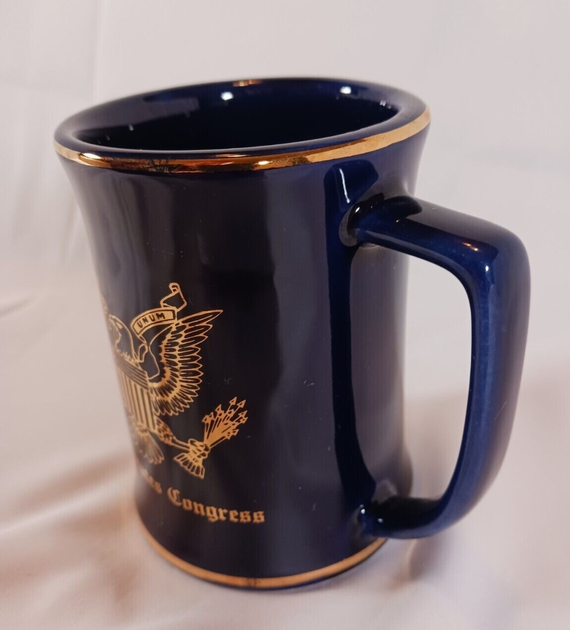 U.S. Congress Coffee/Tea Mug, Cup, metallic foil, Cobalt Blue, circa ...