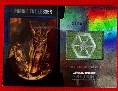 2016 Star Wars Evolution Commemorative Flag Patch Blue Card Poggle the ...
