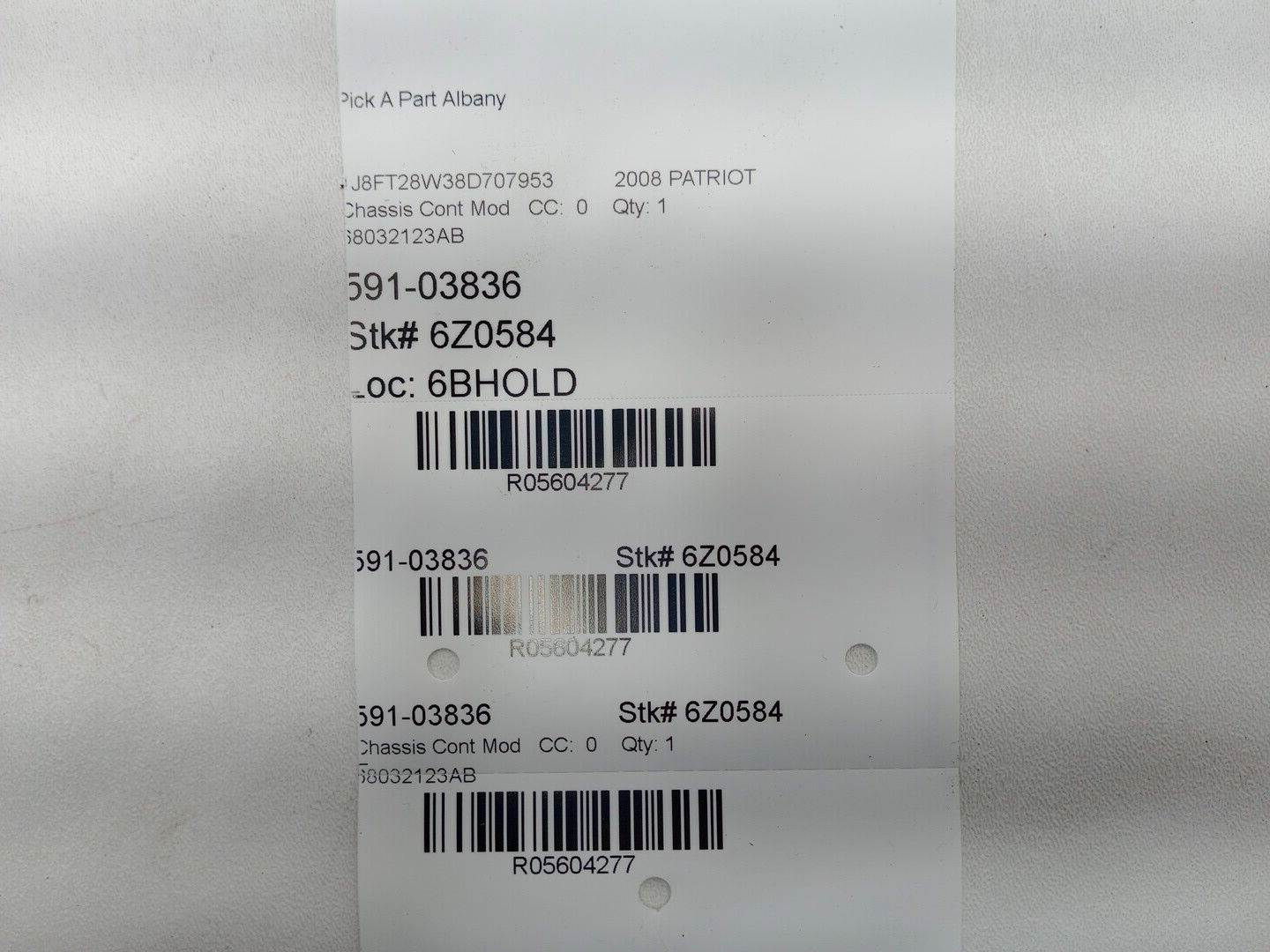 2007 2010 Jeep Patriot Compass Transmission Control Module TCM ...