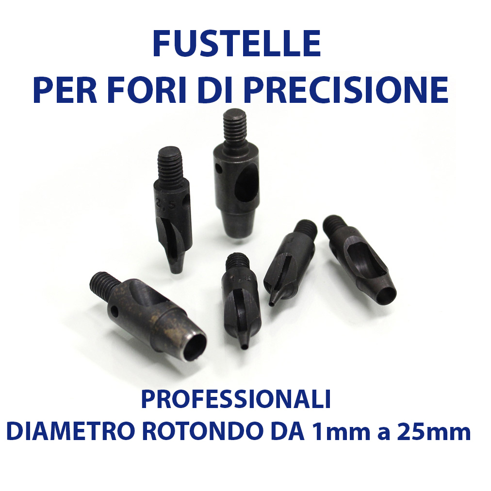 FUSTELLA DI PRECISIONE PROFESSIONALE PER FORI ROTONDI SU PELLE TESSUTO ...