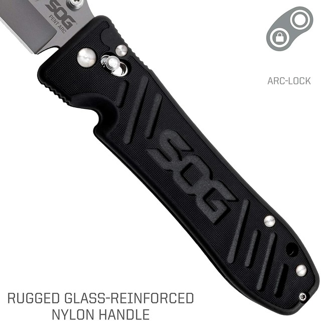 SOG Pent Arc Folding Knife 4 Inch VG 10 Blade Lock Pe15 for sale online ...