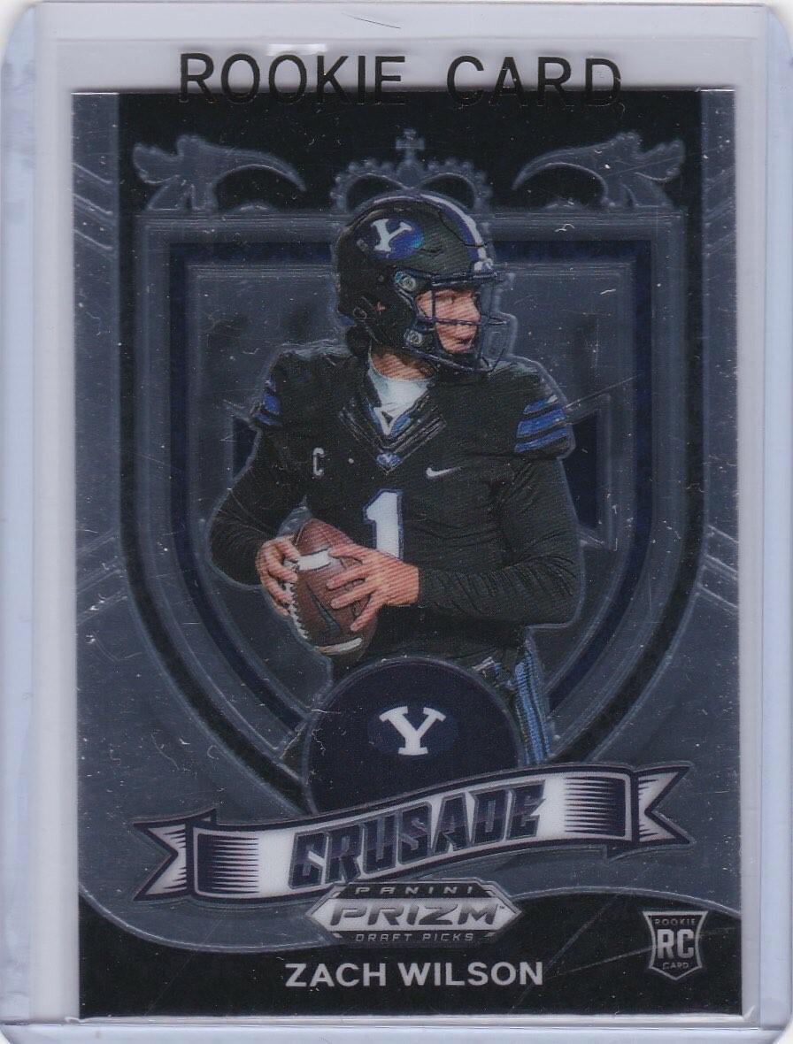 ZACH WILSON ROOKIE CARD 2021 PRIZM RC Football BYU Cougars New York ...