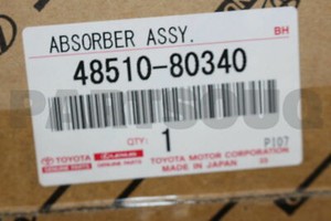 4851080340 Genuine Toyota ABSORBER ASSY, SHOCK, FRONT, RH/LH 48510 ...