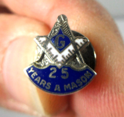 vintage masonic 25 Years A Mason lapel pin | eBay