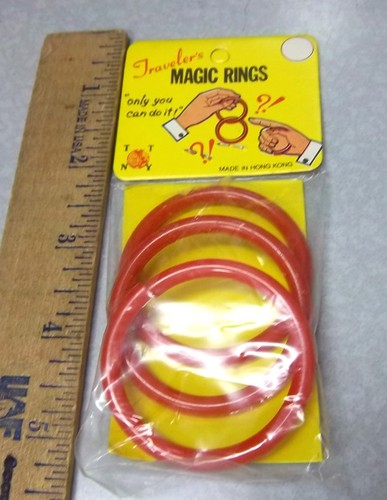 Vintage original 1960 dime store Magic Rings kids toy trick, new in ...