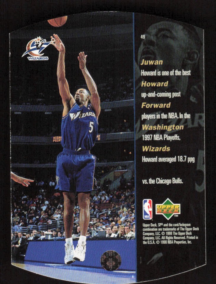 1997 SPx Silver #49 Juwan Howard Washington Wizards | eBay