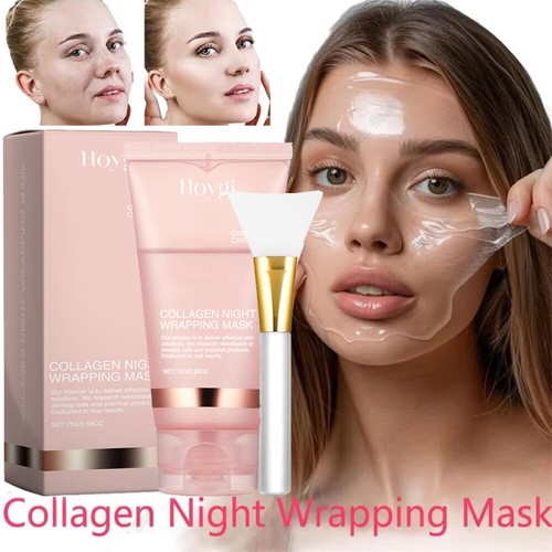 1-6Pack Collagen Overnight Wrapping Peel Off Facial Mask Renewal Night ...