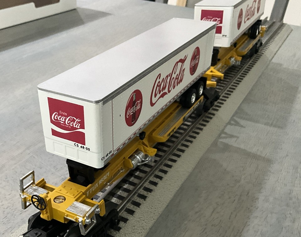 LIONEL TTUX SPINE CAR SET O GAUGE INTERMODAL w/ “COCA-COLA” TRAILERS | eBay