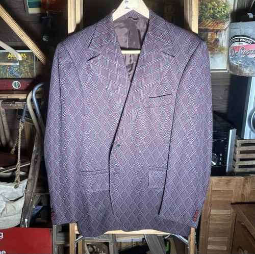 Warren Sewell Lounge Lizard Blazer Jacket 1970s VTG Polyester EXCELLENT ...