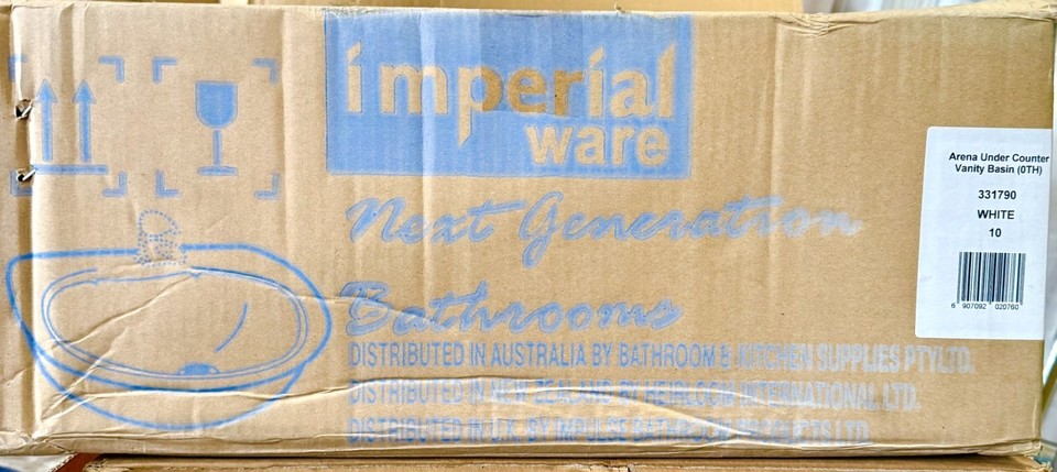 Imperial Ware- Model Arena - Under Counter Square Vanity Basin White ...