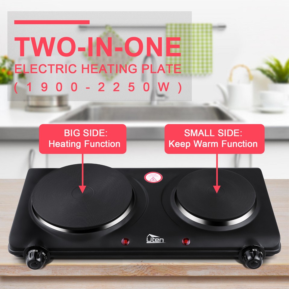 Hot Plate Electric Cooker Double Single Portable Table Top Hob 1250 ...