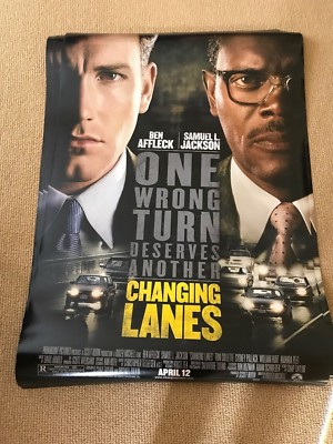 Changing Lanes Movie Poster, NOS | eBay