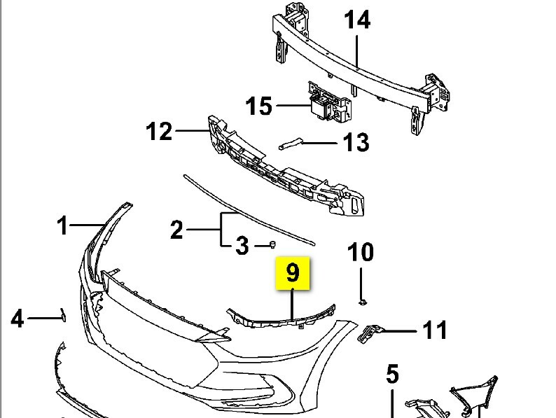 New Front Driver Side Bumper Support Bracket For 17-18 Elantra Sedan ...