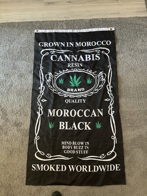 Marijuana Flag Pot Leaf Flag Moroccan Black Cannabis 3x5 Feet | eBay