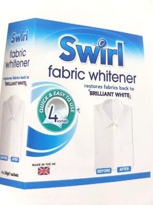4 Pack SWIRL Net Curtain Whitener Restore Revive Sachet Laundry ...