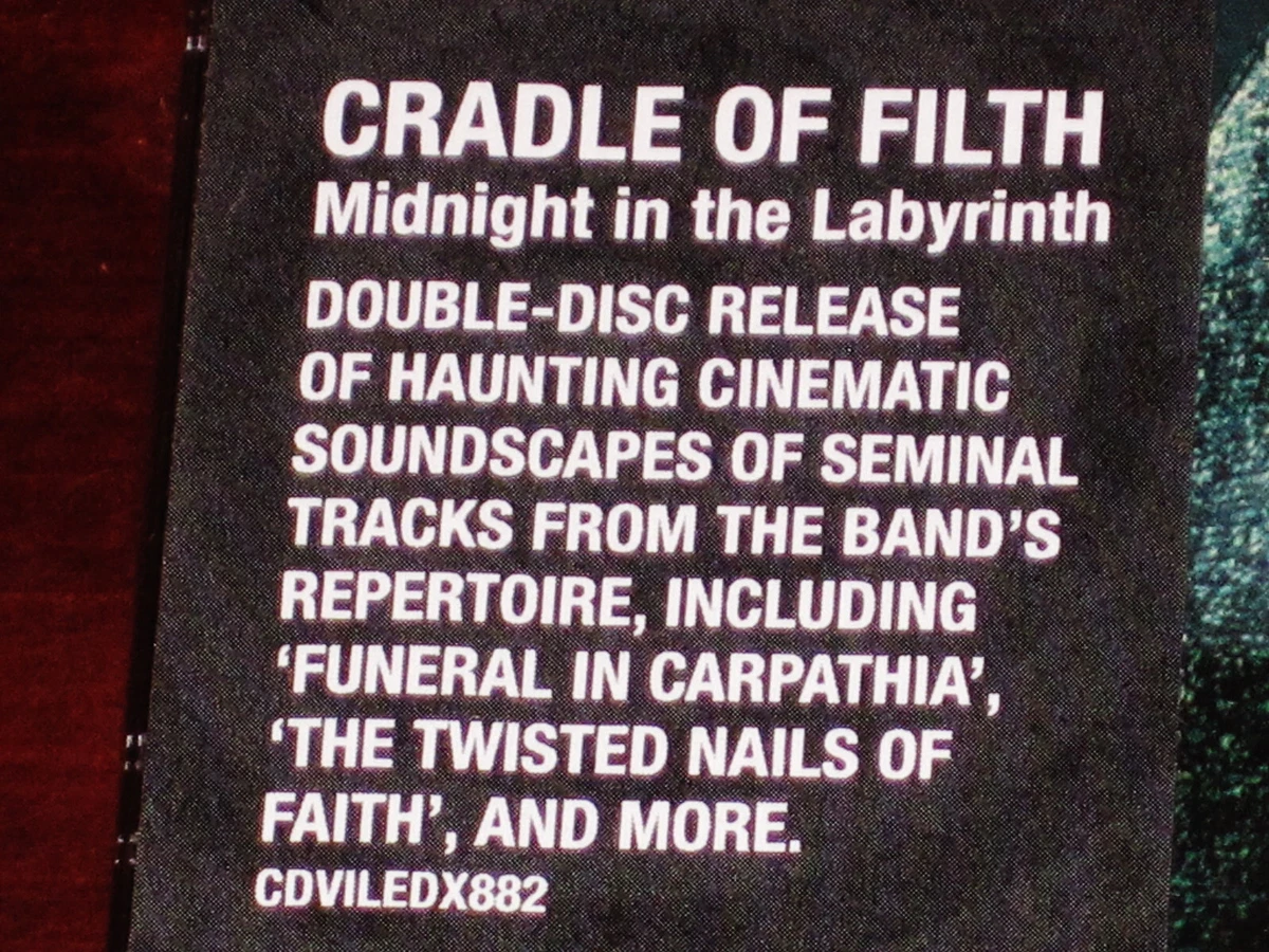 Cradle Of Filth Midnight In The Labyrinth