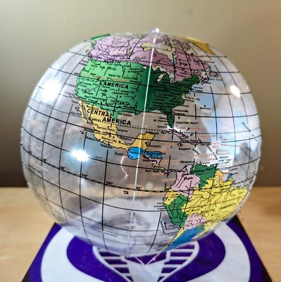 INFLATABLE GLOBE BALL GEOGRAPHY WORLD MAP 9" | eBay