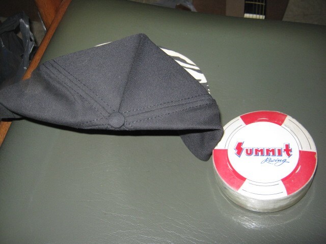 Summit Racing Hat Black Cap White zebra style never worn vintage ...