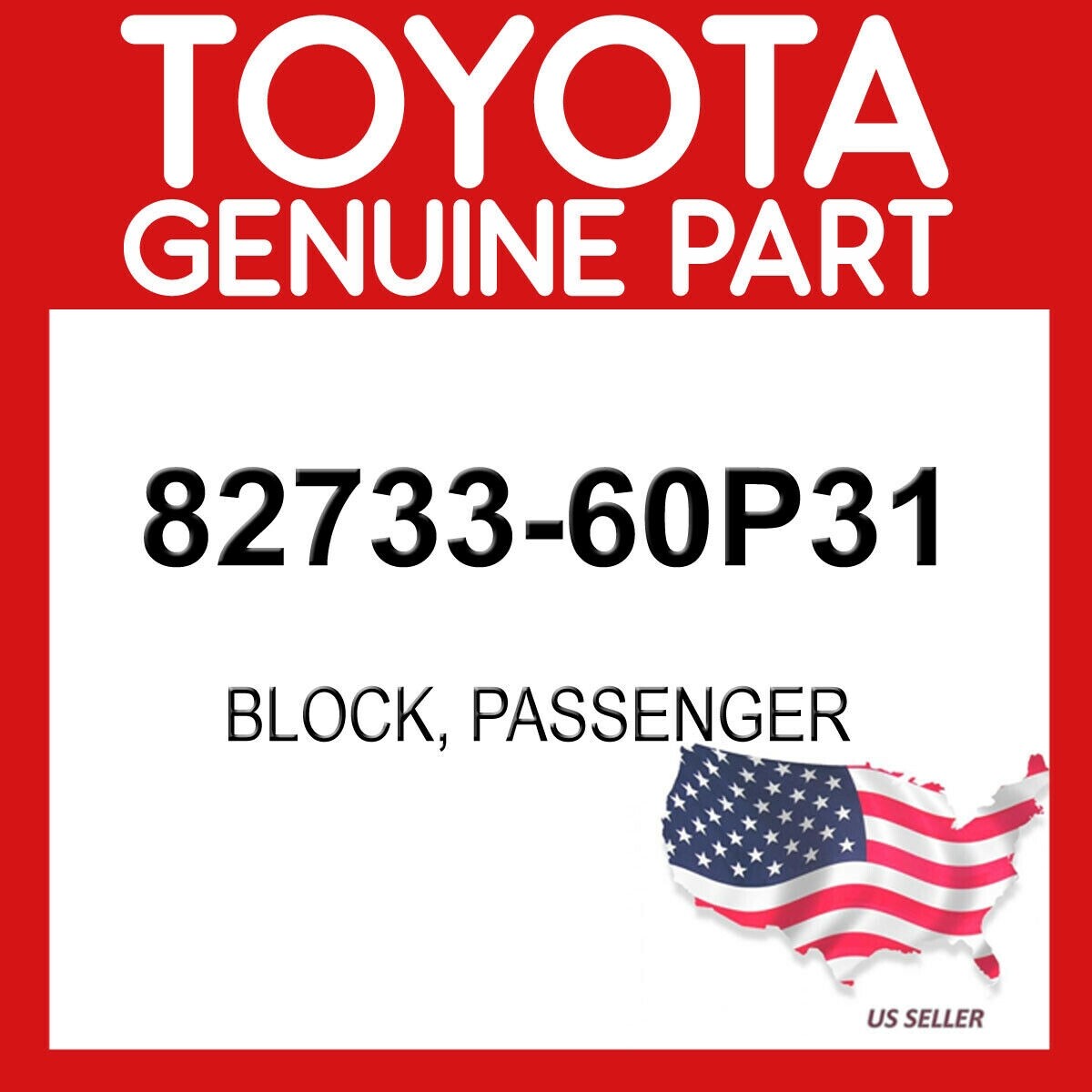 Toyota Genuine 82733-60P31 Block Cowl Side Junction LH 8273360P31 OEM ...