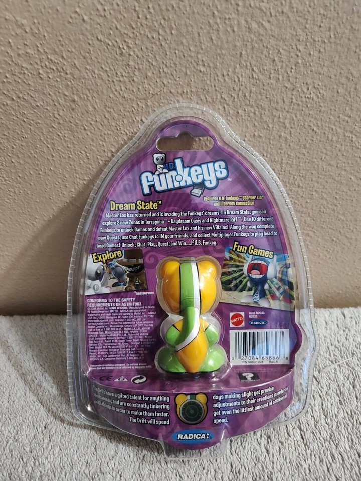 UB Funkeys ~ DRIFT ~ Dream State ~ Yellow & Green ~ Mattel Radica ...