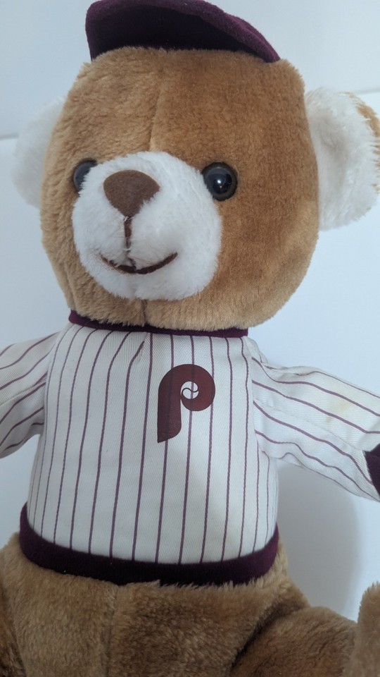 Vintage Philadelphia Phillies Stuffed Teddy Bear Plush Steven Smith 14 ...