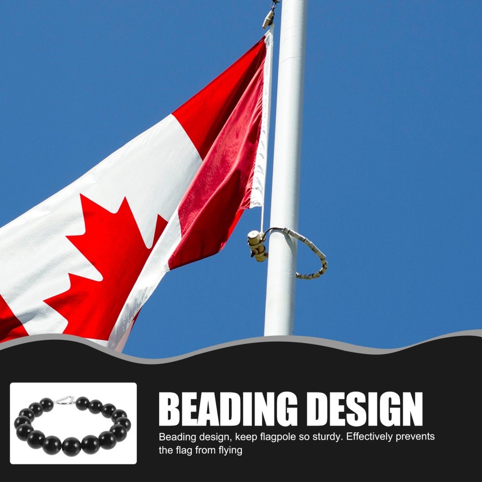 Set of 2 Flag Rings for Flagpole Parts and Accessories Beaded Retainer ...