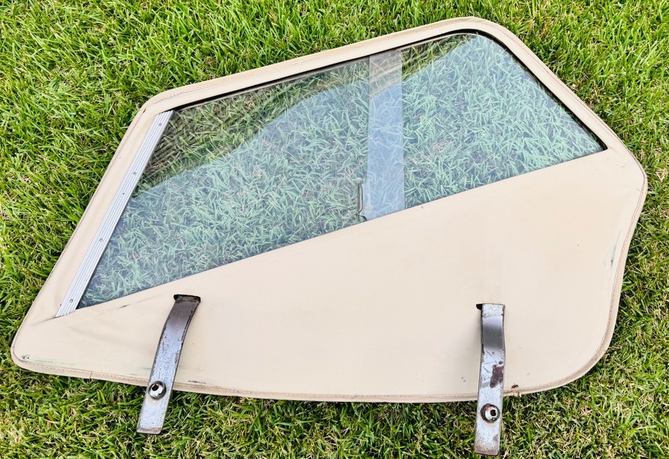 TRIUMPH TR3 TR3A TR3B ROADSTER OEM SIDE CURTAINS SCREENS FRAMES DZUS ...