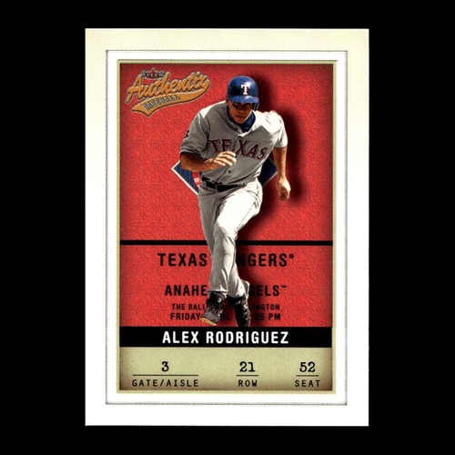 Alex Rodriguez 2002 Fleer Authentix Texas Rangers #21 R326O 26 | eBay