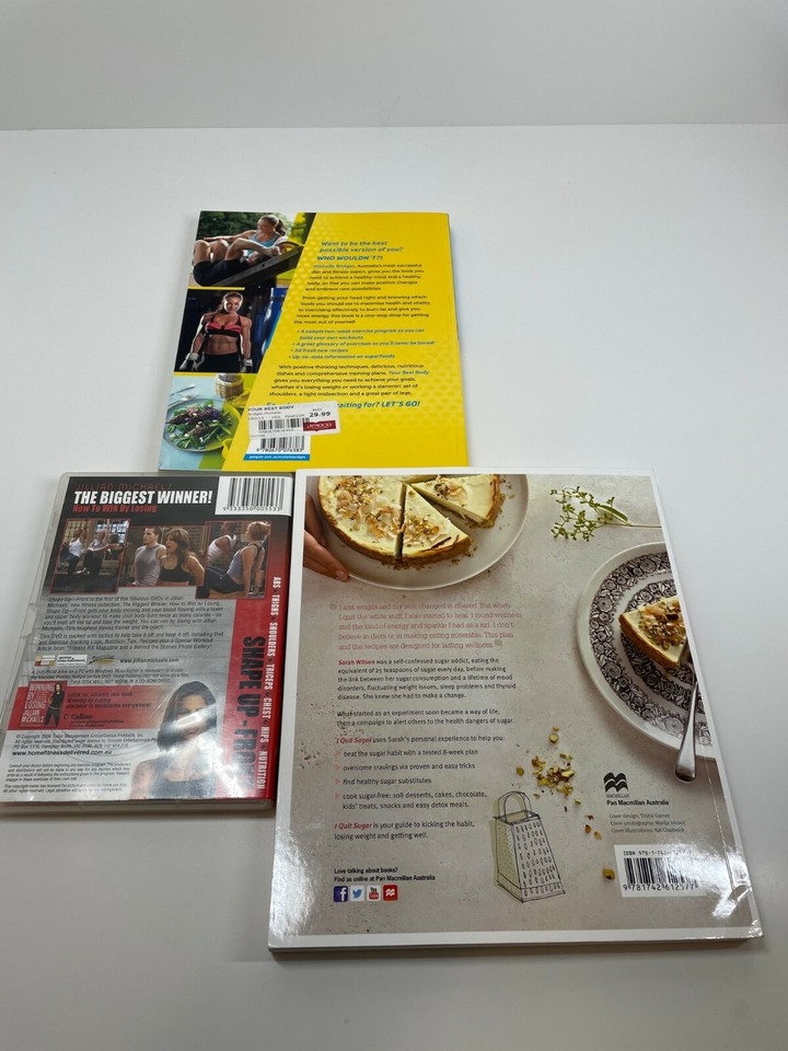 Fitness healthy eating book and dvd bundle Jullian Michaels Michelle ...