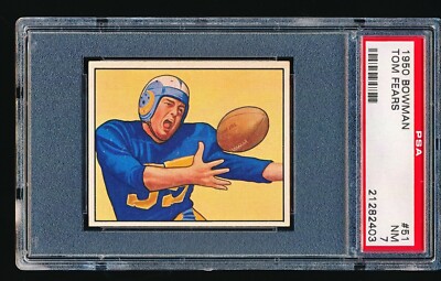 1950 Bowman TOM FEARS Rookie #51 PSA 7 | eBay