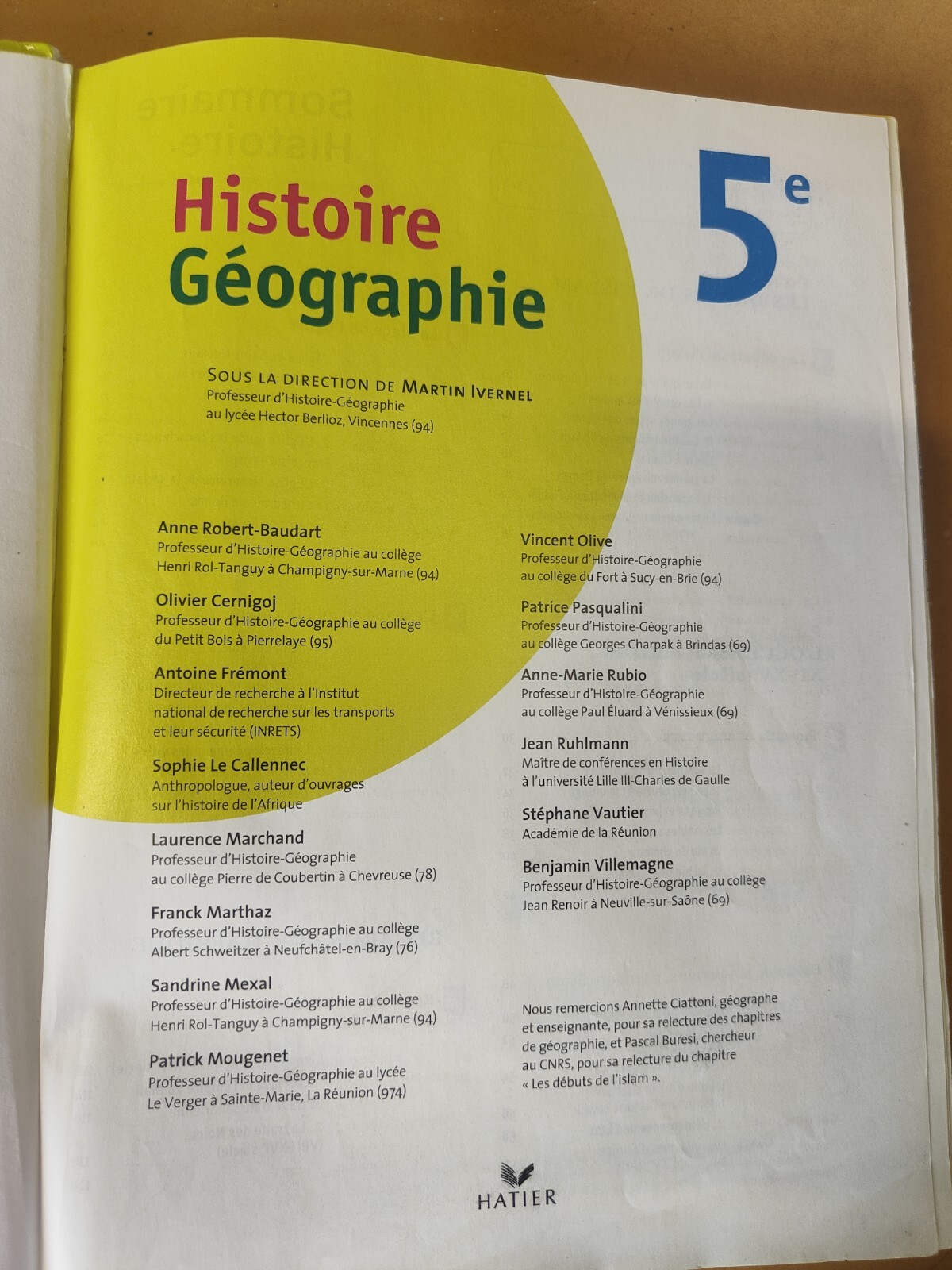 Histoire-Géographie 5e éd. 2010 - Manuel de l'élève (format compact) | eBay