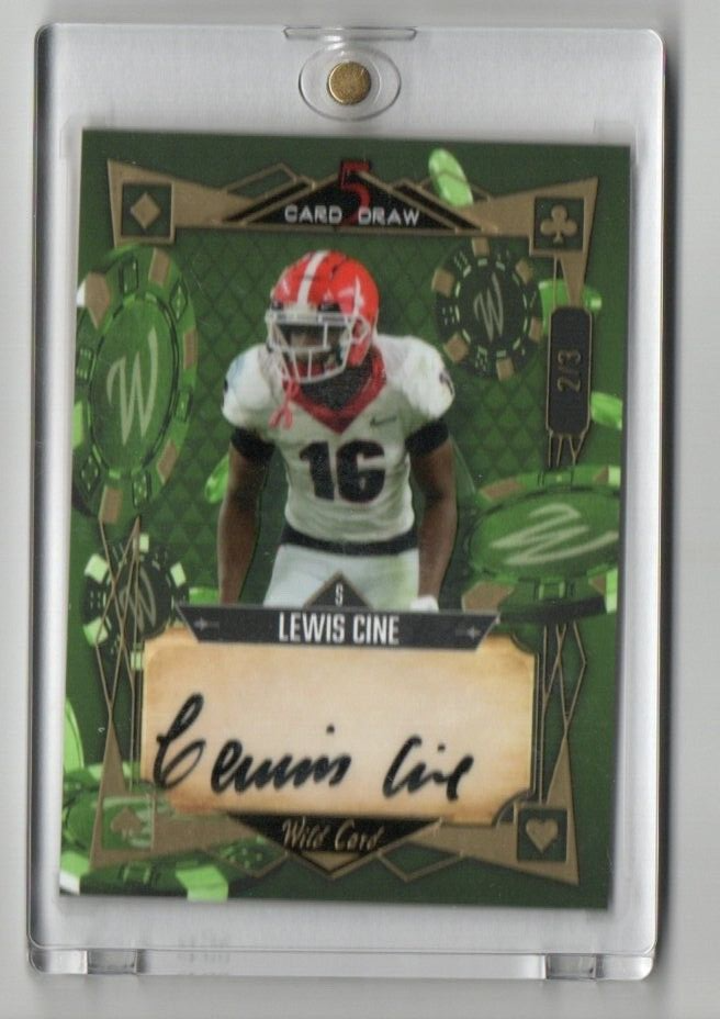 Lewis Cine 2022 Wild Card Limited Edition 5 Card Draw Auto Vikings /3 ...