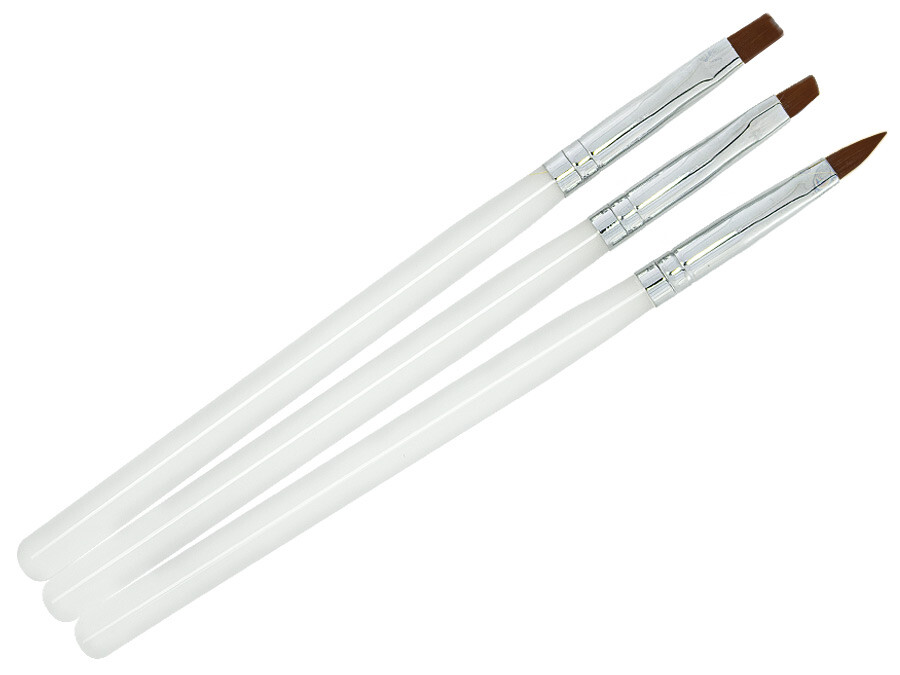 Profi Nageldesign Gel French PINSEL Nail Modellage Naildesign SET 3 ...