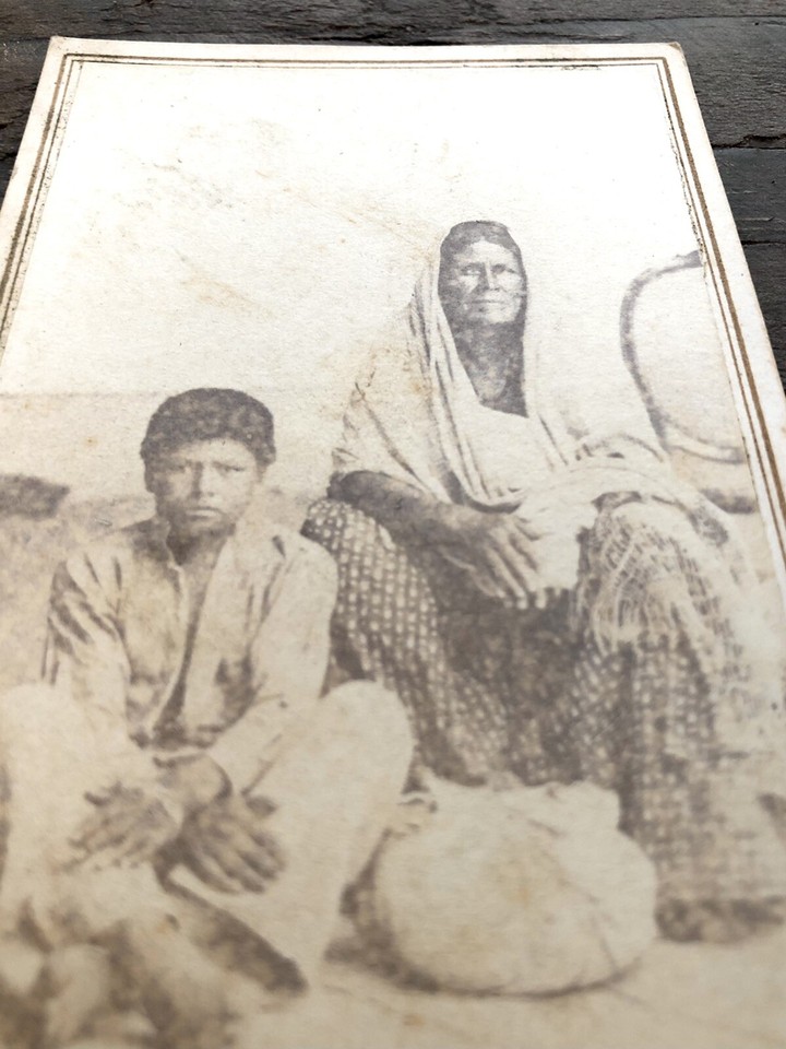 Rare Ethnic Occupational Photo Lavandera y Muchacho, Antique CDV ...