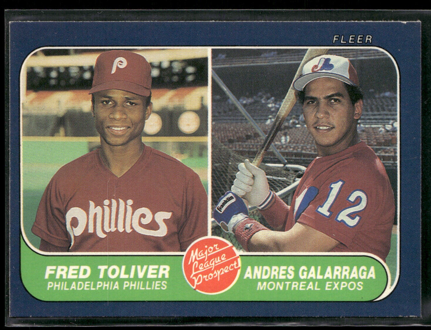 1986 Fleer #647 Fred Toliver / Andres Galarraga | Expos | Phillies | eBay