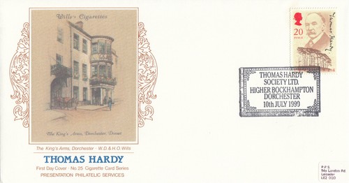 Thomas Hardy GB PPS Cigarette Card FDC Higher Bockhampton 1990 (109252 ...